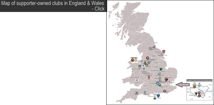 Map Of Football Teams In England